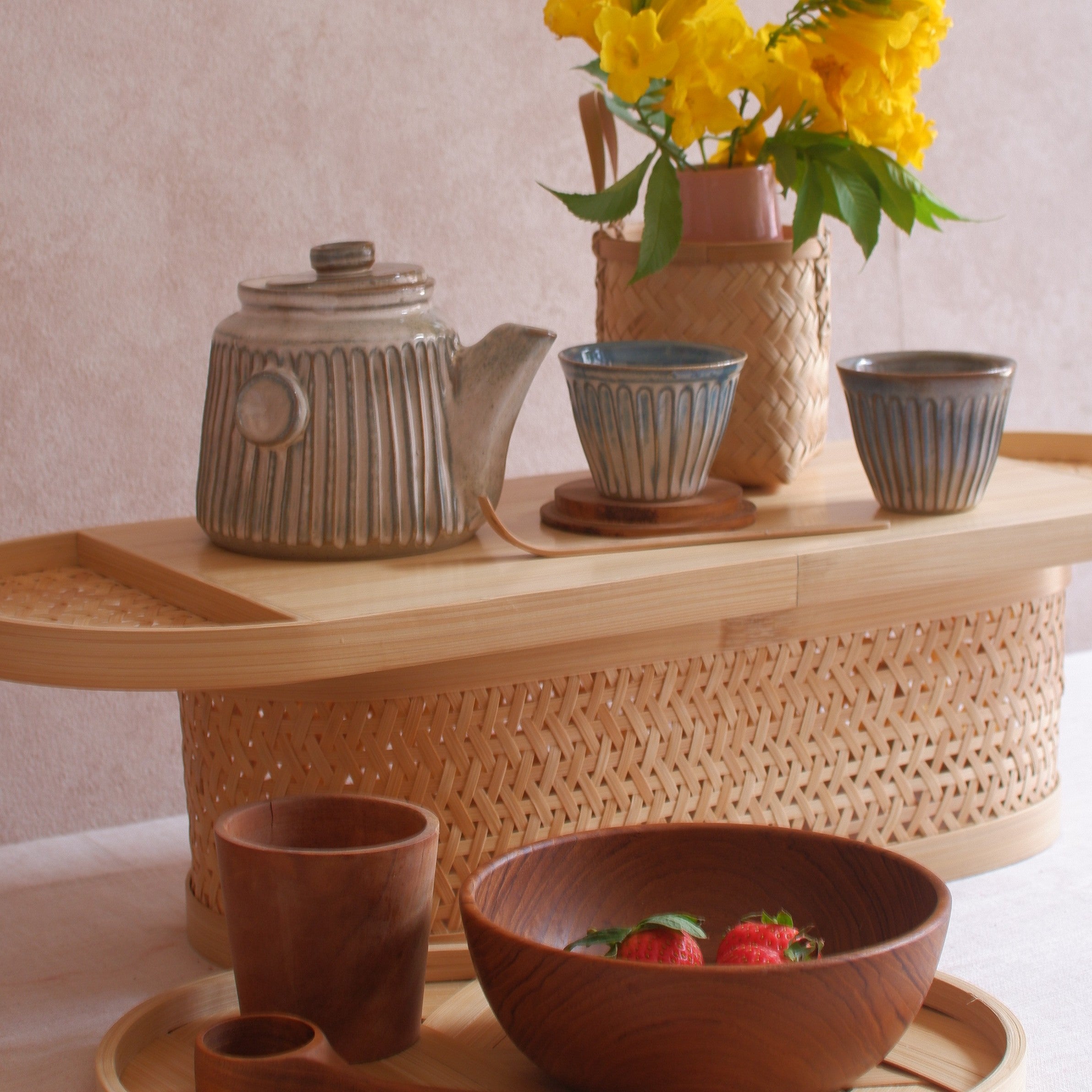 Frangipani High Tray (Natural) – Studio Dapur